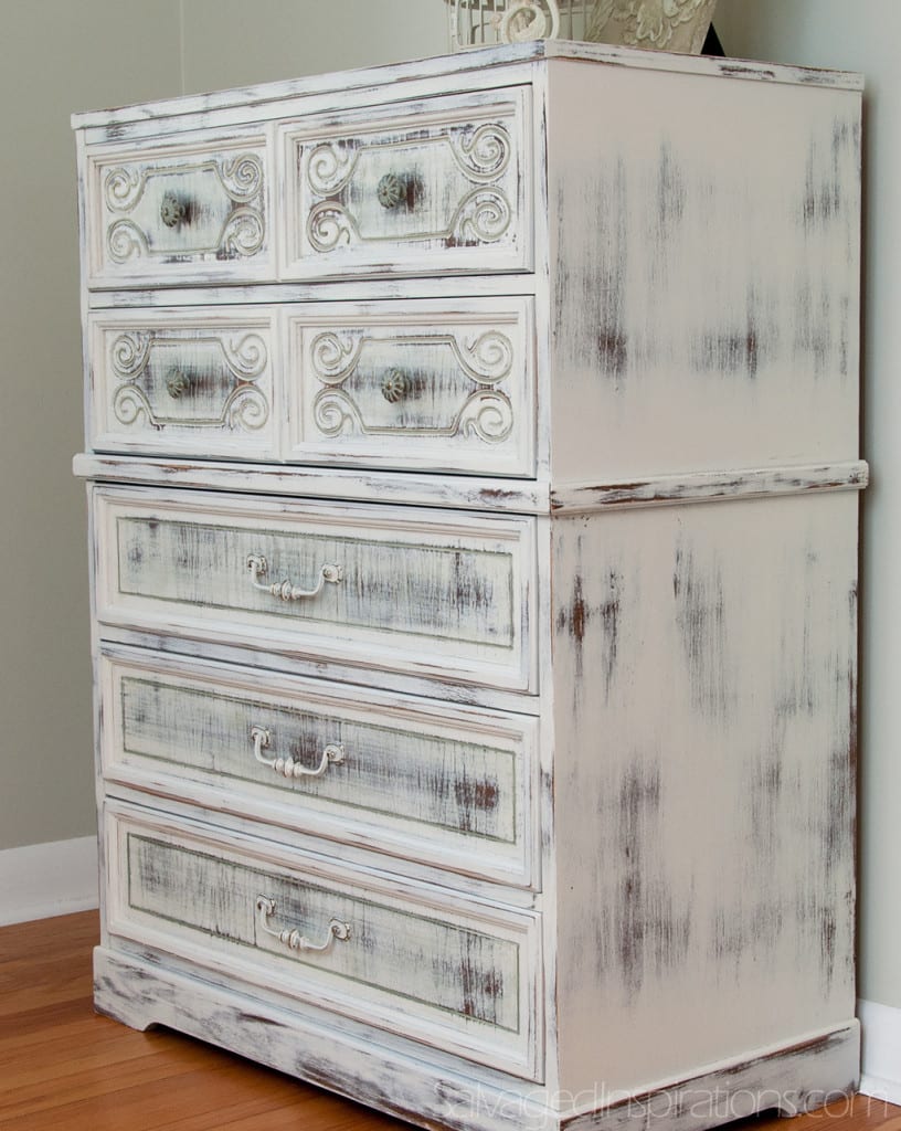 Milk Painted Shabby-Chippy-Chic Dresser - Salvaged Inspirations