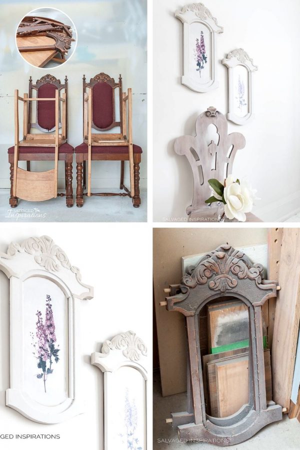Salvaged Chairs into DIY Frames - Salvaged Inspirations
