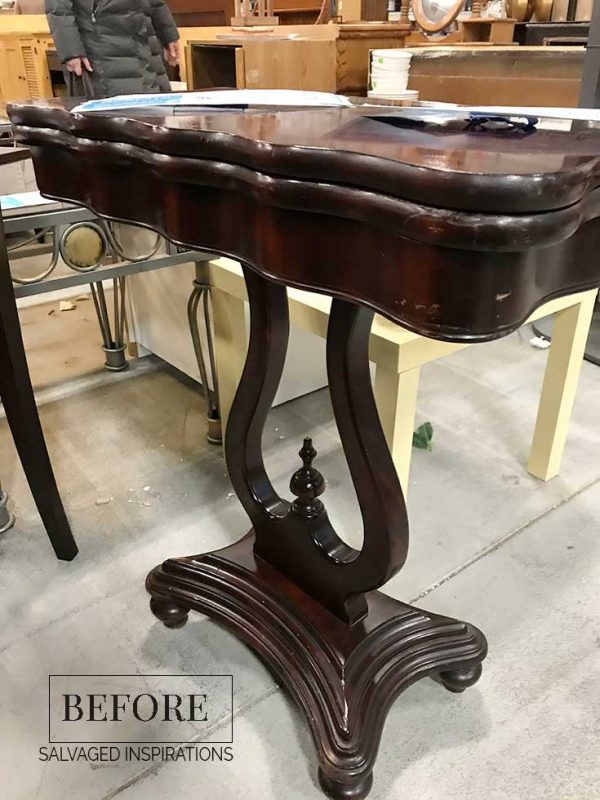 Spin and Flip Painted Table Makeover - Salvaged Inspirations