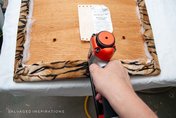 How To Reupholster A Chair Seat - Salvaged Inspirations