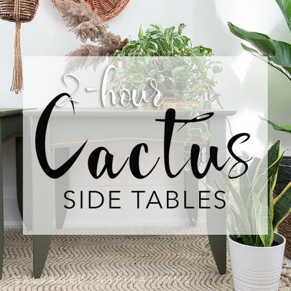 Cactus Painted Side Tables - Salvaged Inspirations