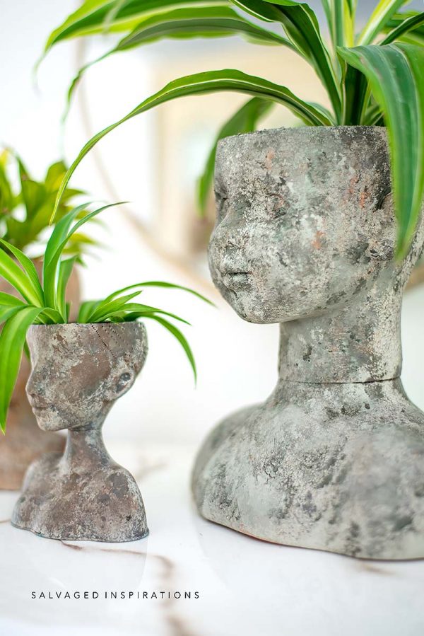 DIY Doll Head Planters - Salvaged Inspirations