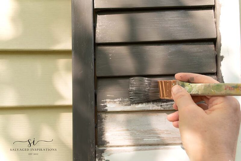 How To Paint Shutters Without Removing Them - Salvaged Inspirations