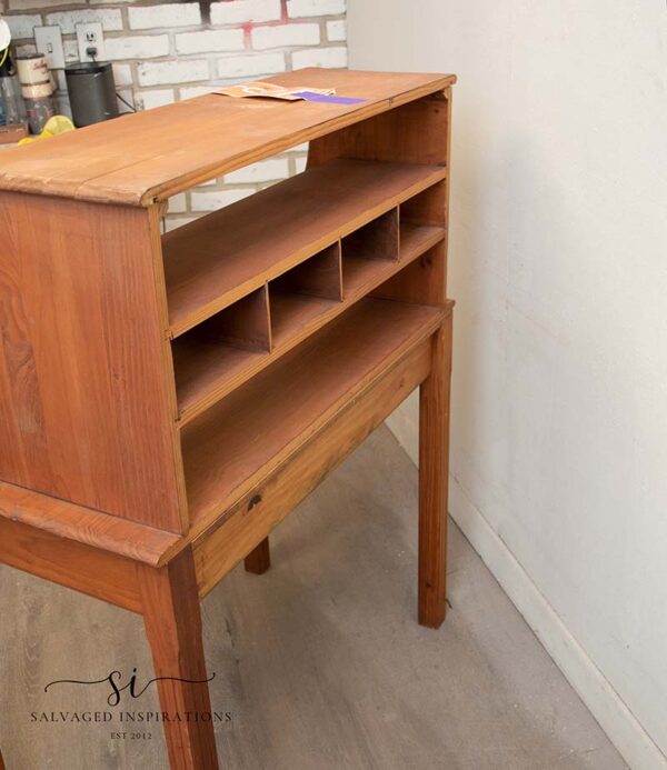 Chalk Painted Thrift Desk And Hutch - Salvaged Inspirations