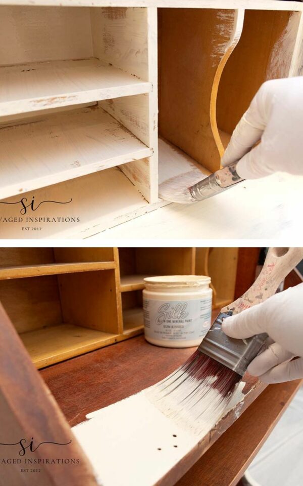 Childs Painted Secretary Desk - Salvaged Inspirations