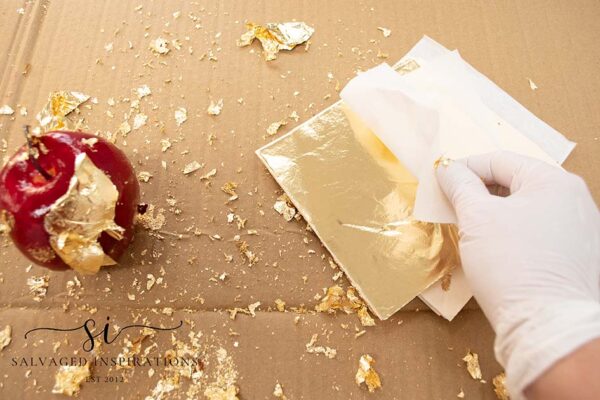 How To Apply Gold Leaf To Plastic - Salvaged Inspirations