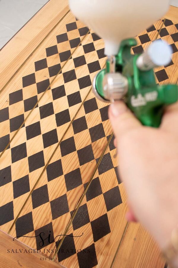 How To Stencil With Gel Stain - Salvaged Inspirations