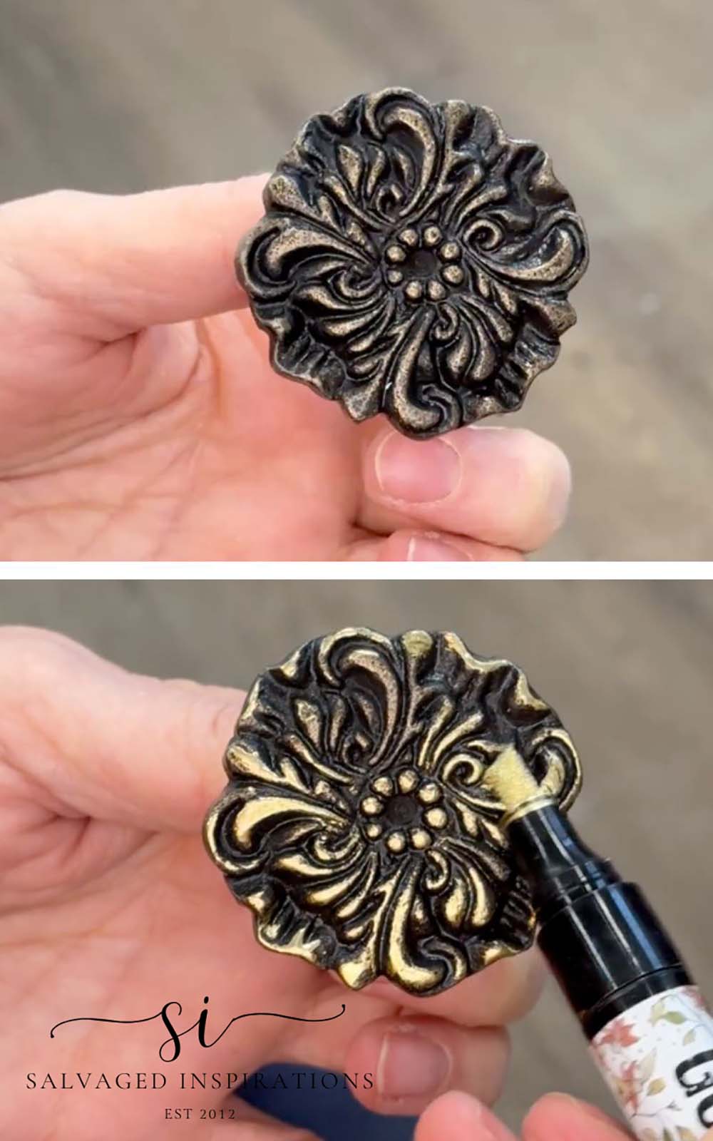 Easy Gold Accents for Painted Furniture – Gilding Pen 101! - Salvaged ...