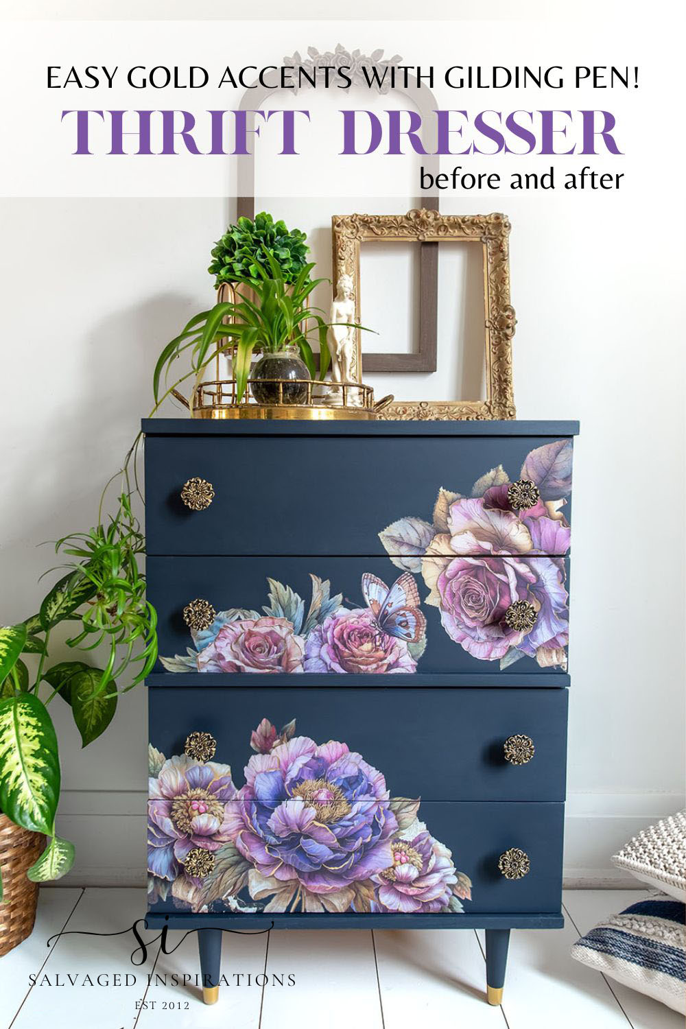 Easy Gold Accents for Painted Furniture – Gilding Pen 101! - Salvaged ...