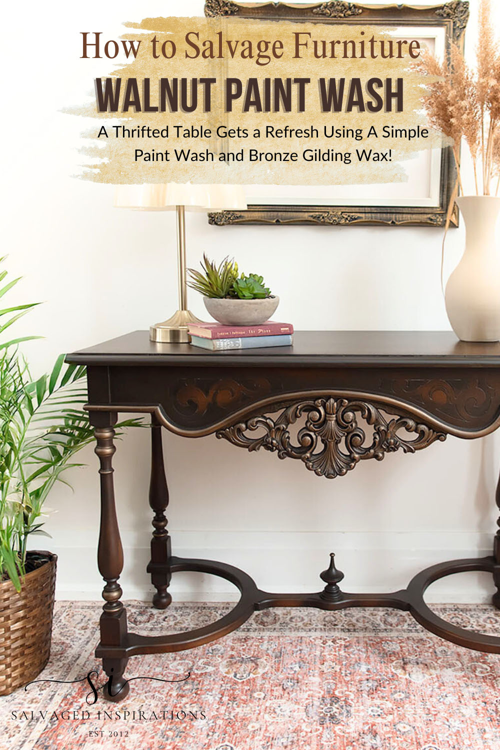 Pin How to Apply Walnut Paint Wash and Bronze Gilding | Salvaged ...