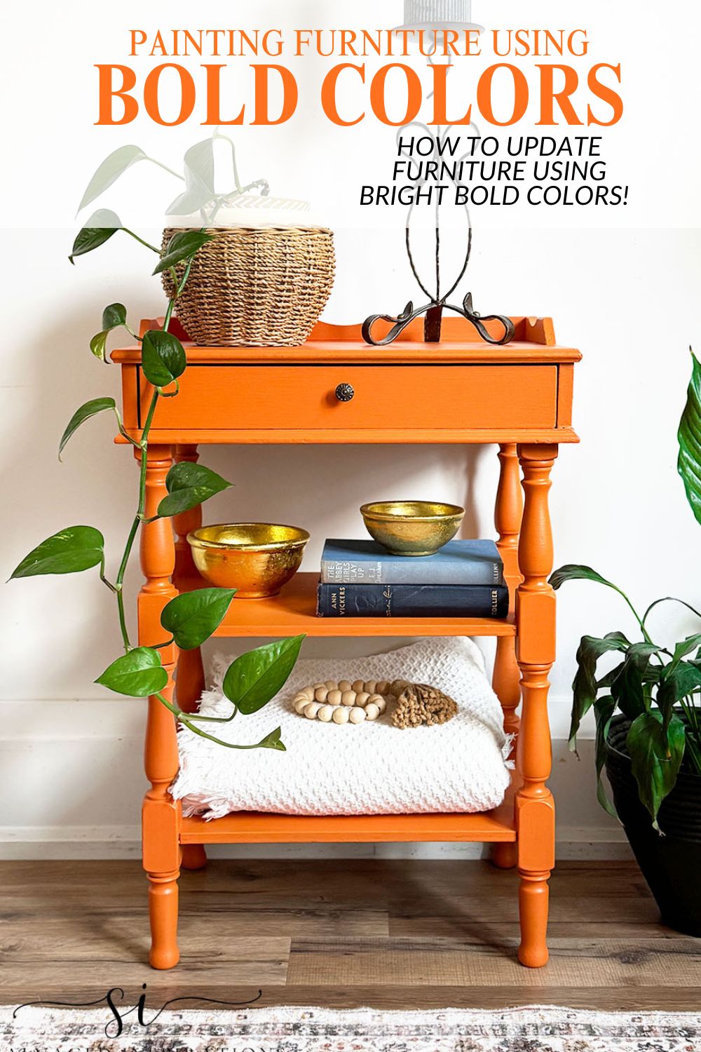 Using Bold Color To Update Furniture - Salvaged Inspirations